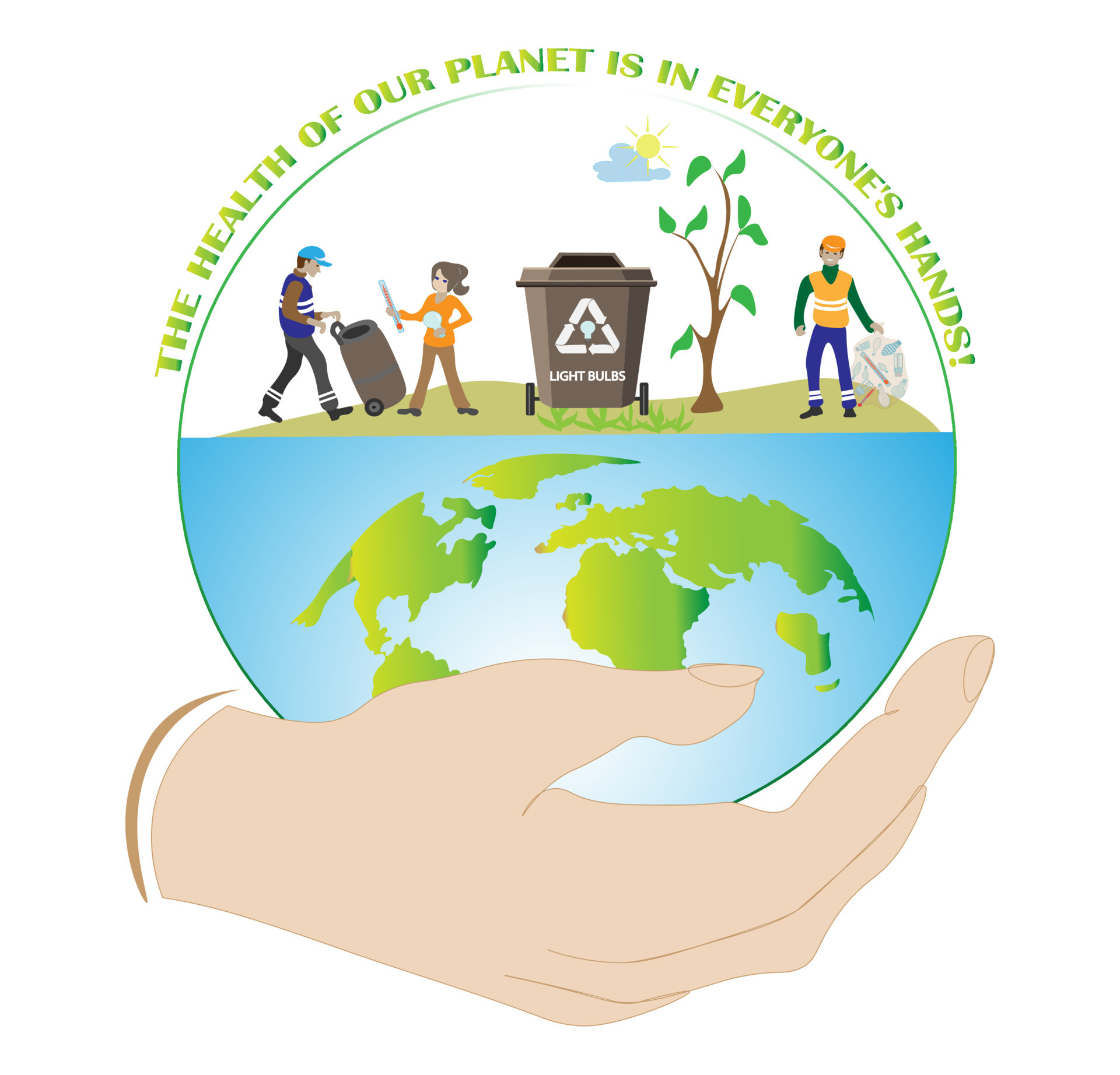 Eco friendly people garbage collector.Man with waste.People sort ... Eco friendly people garbage collector.Man with waste.People sort ...