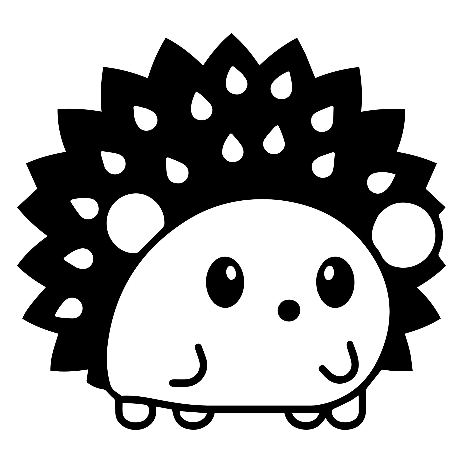 Cute Cartoon Hedgehog Vector Icon 23864005 Vector Art At Vecteezy