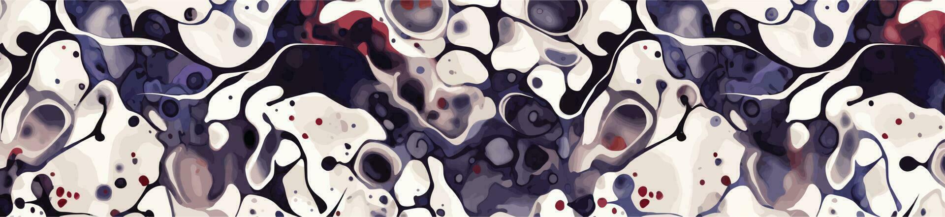 Abstract Vector Seamless Pattern In The Style Of Playful Yet Macabre Inkblots Focus On Joints