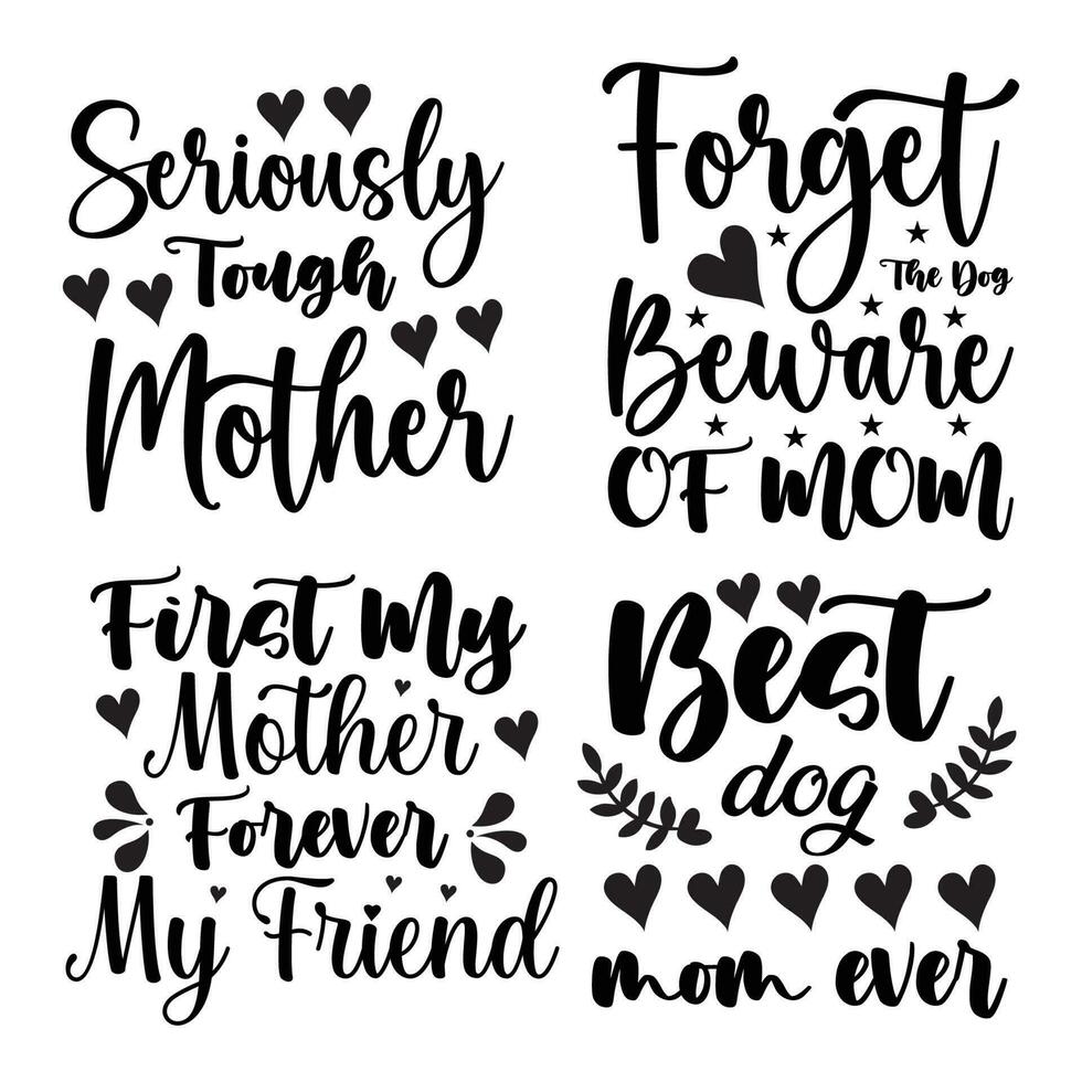 Mom T Shirt Designs Bundle Mothers Day Quotes Typography Graphic T