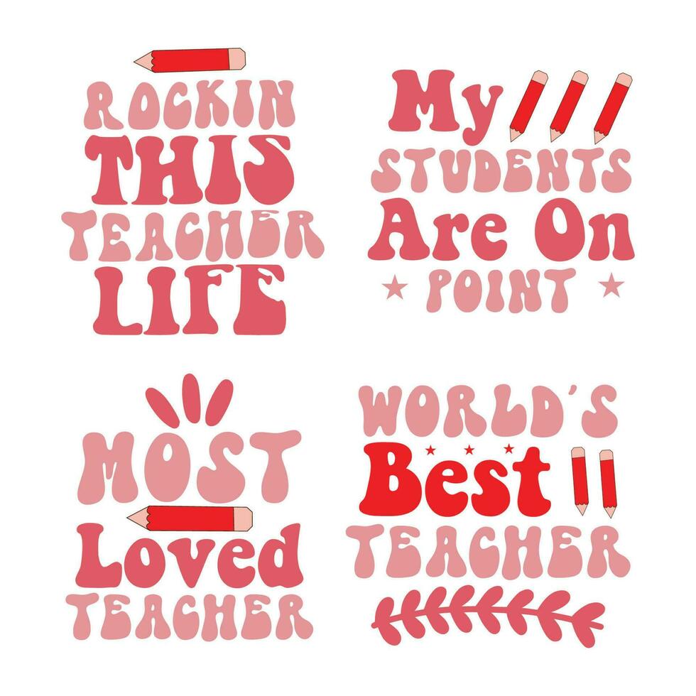 Teacher T Shirt Design Bundle 23865083 Vector Art At Vecteezy