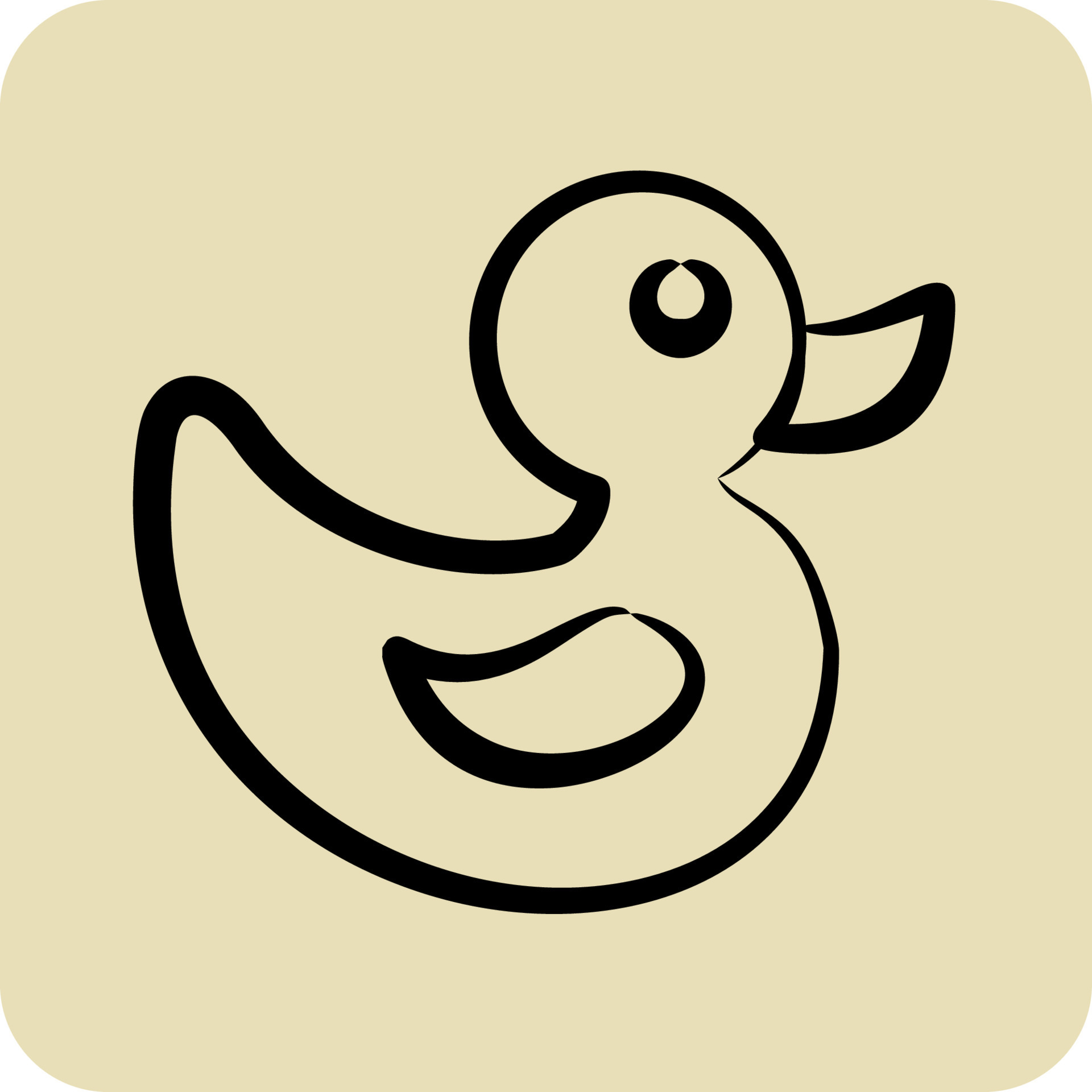 Icon Duck Toy. suitable for Kids symbol. hand drawn style. simple ...