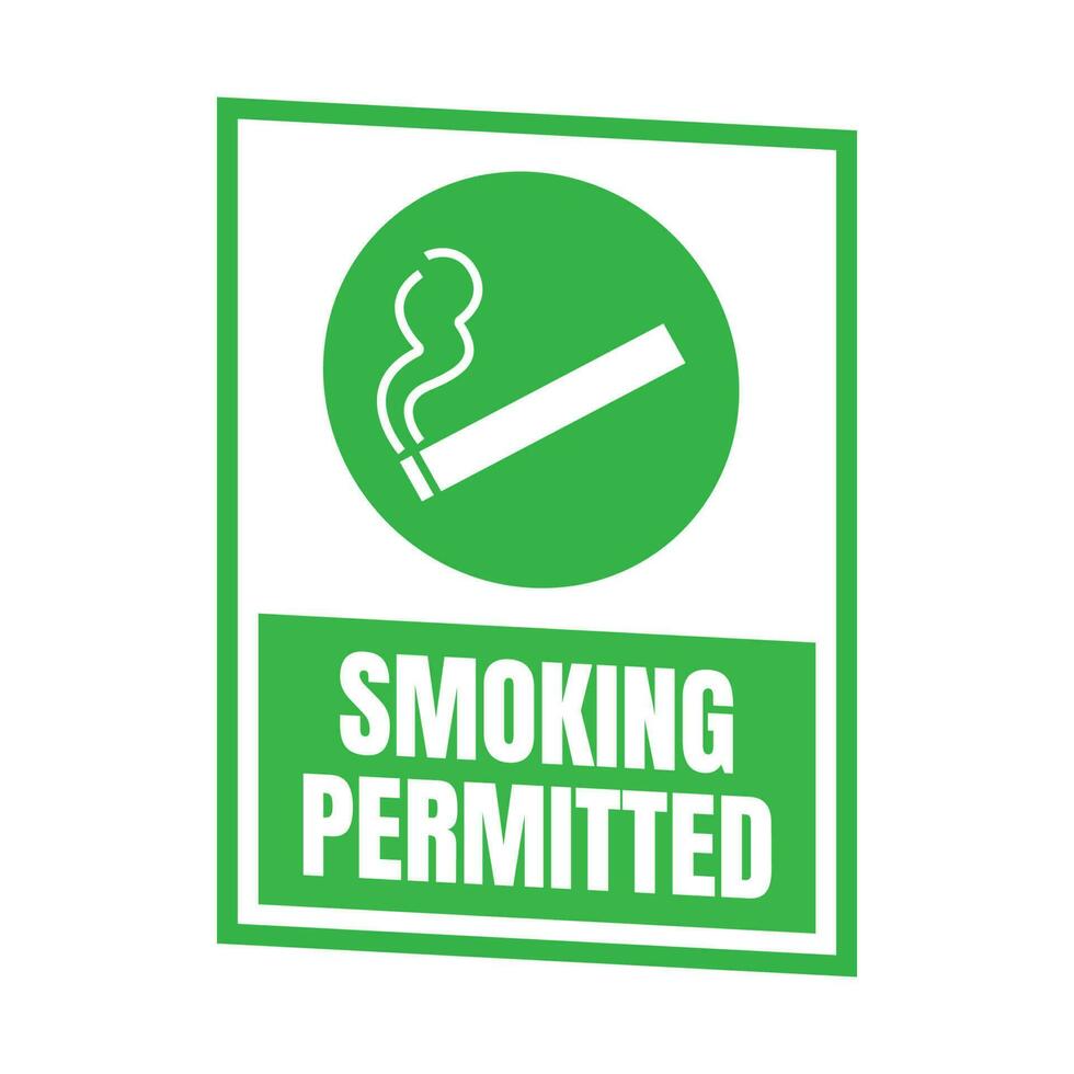 Permitted smoking area sign, smoking allowed here banner, designated ... Permitted smoking area sign, smoking allowed here banner, designated ...