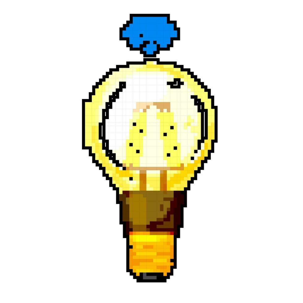 technology smart light bulb game pixel art vector illustration 23867654 ...