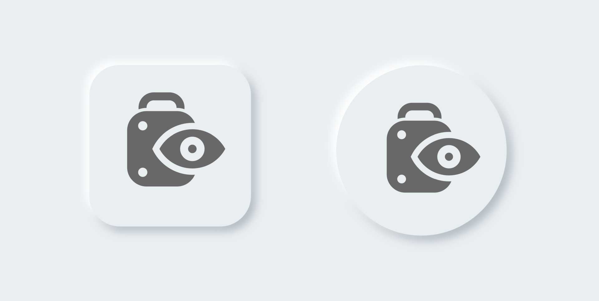 Private Solid Icon In Neomorphic Design Style Privacy Signs Vector