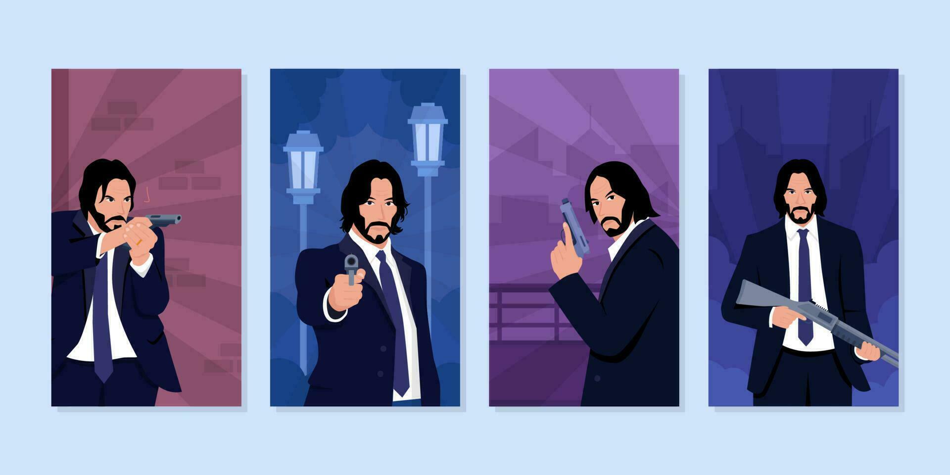Man Holding Gun Pose Social Media Story 23869987 Vector Art At Vecteezy
