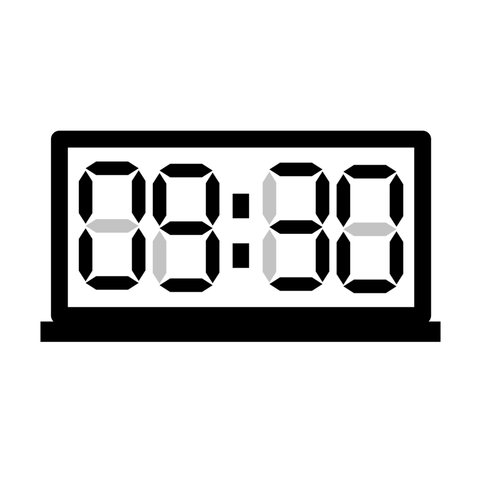Digital Clock Time Icon Or Alarm 23870270 Png