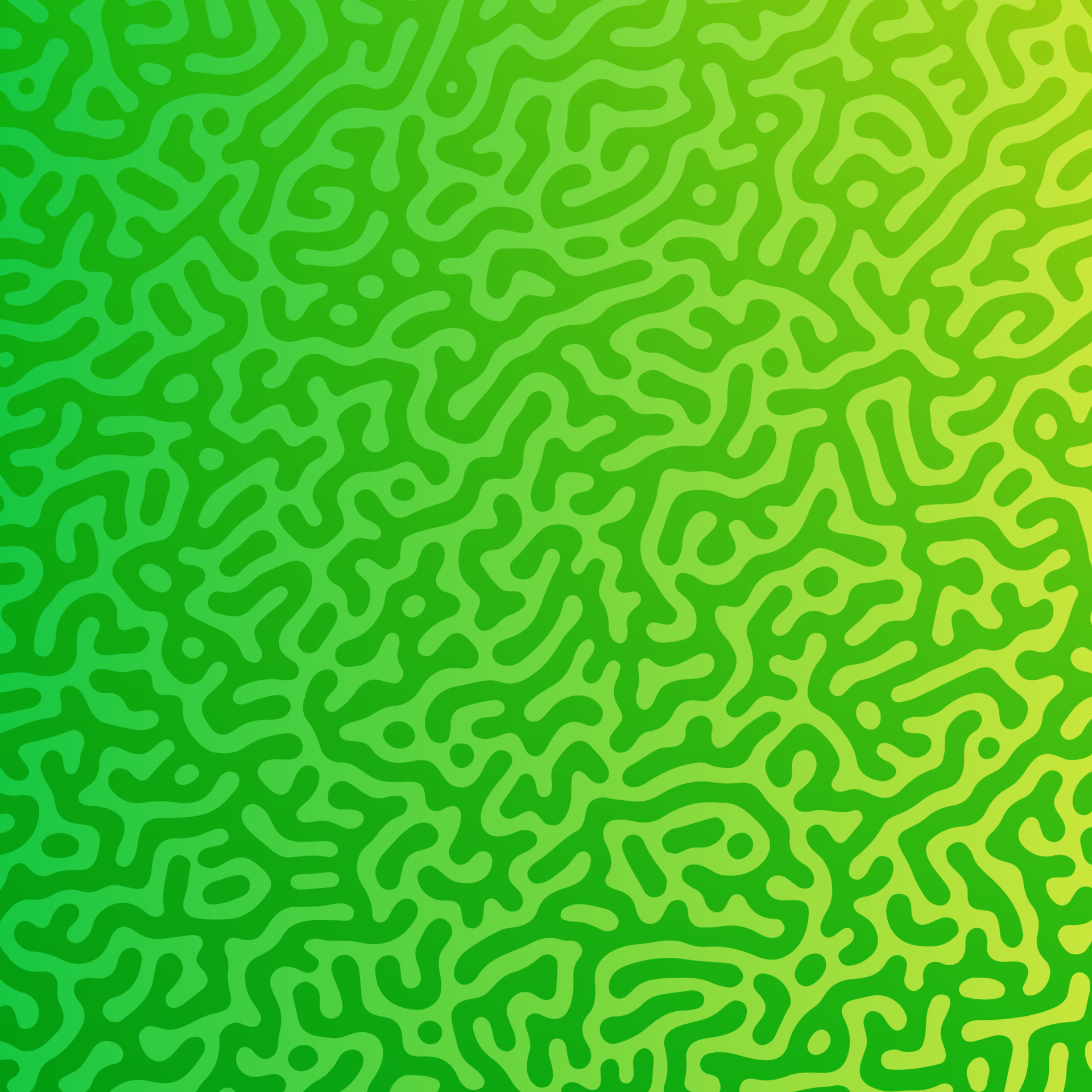 Green Turing Reaction Gradient Background Abstract Diffusion Pattern With Chaotic Shapes