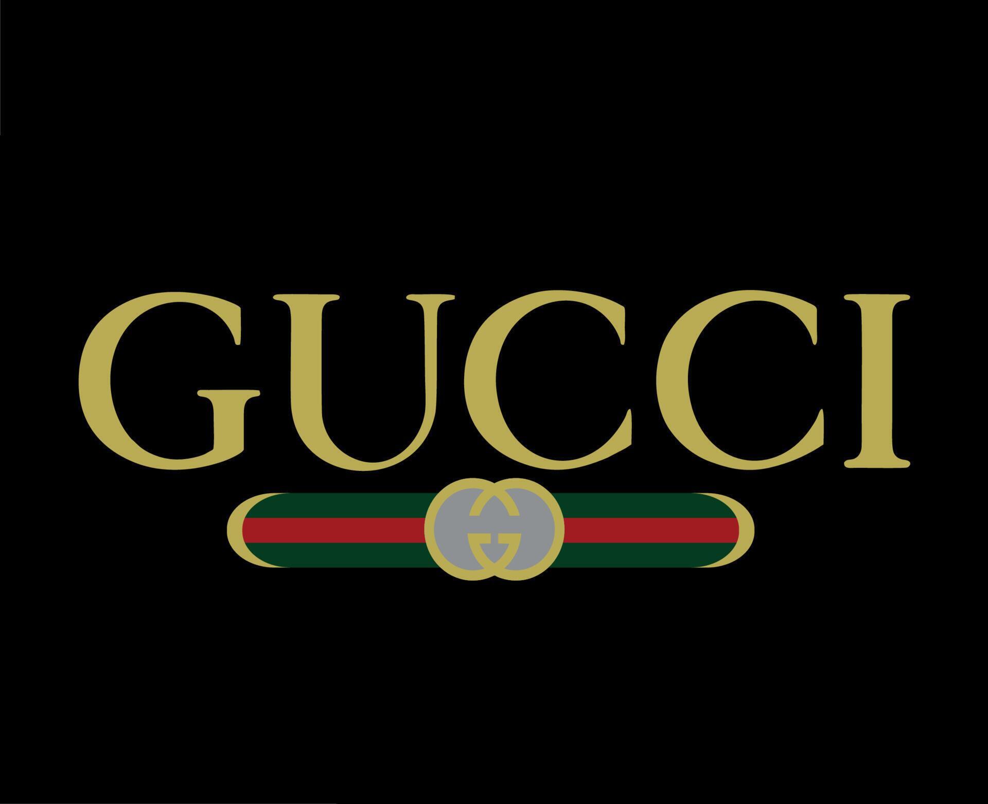 Gucci Brand Logo Symbol With Name Design Clothes Fashion Vector Illustration With Black ...