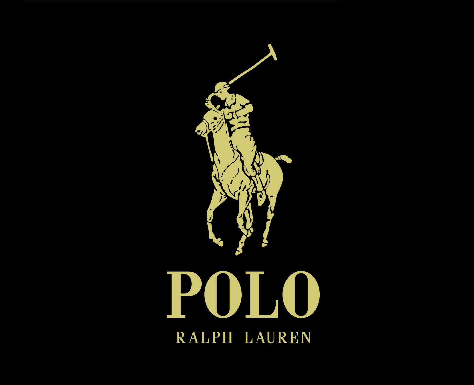 Polo Ralph Lauren Brand Logo Gold Symbol Clothes Design Icon Abstract