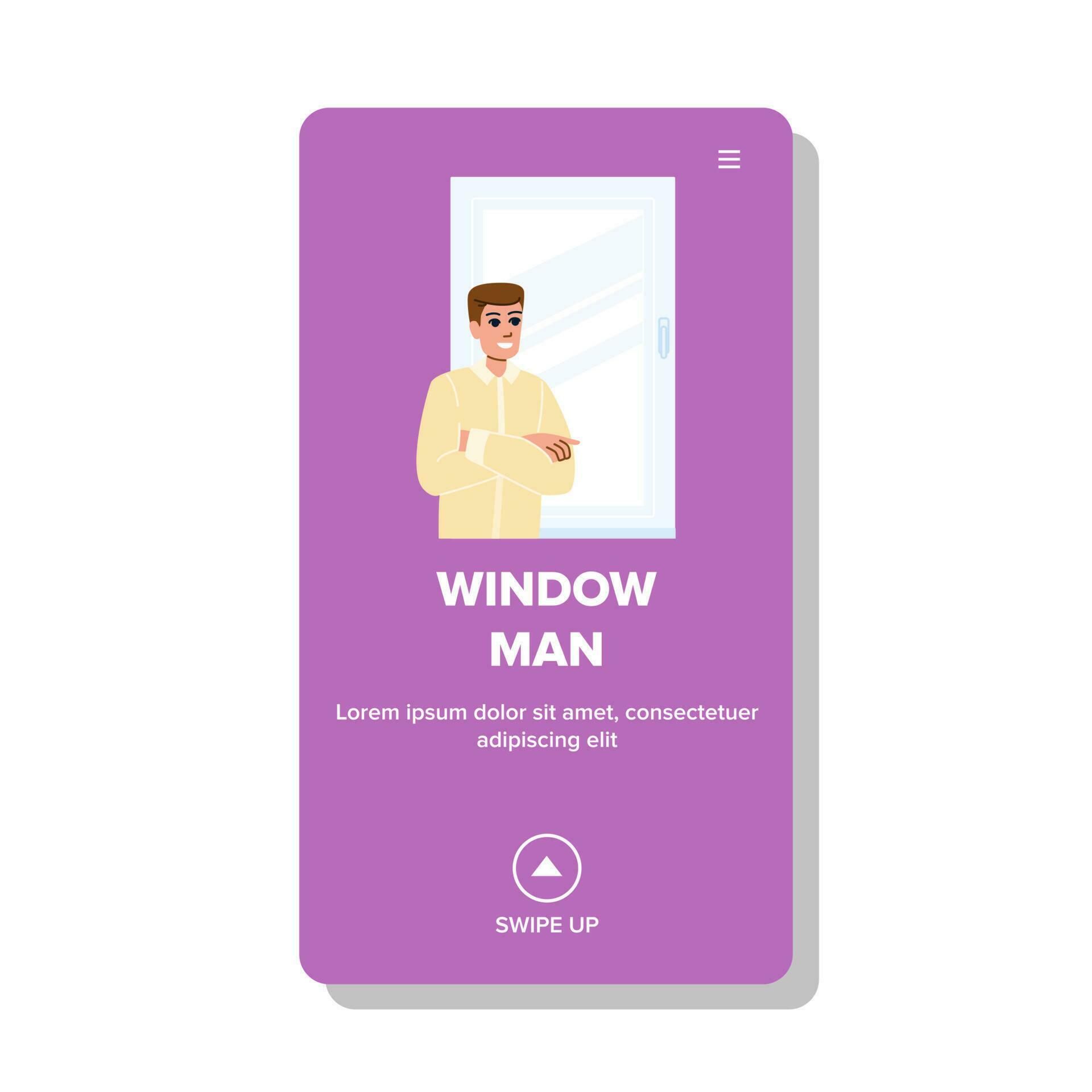 window man vector 23872373 Vector Art at Vecteezy