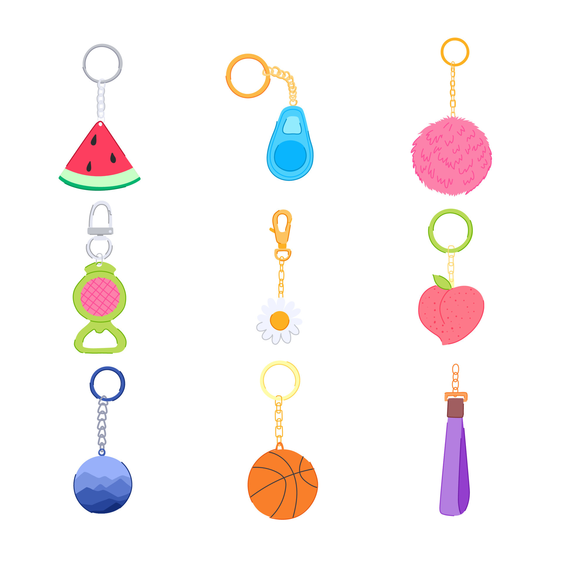 ring keychain set cartoon vector illustration 23872785 Vector Art at ... ring keychain set cartoon vector illustration 23872785 Vector Art at ...