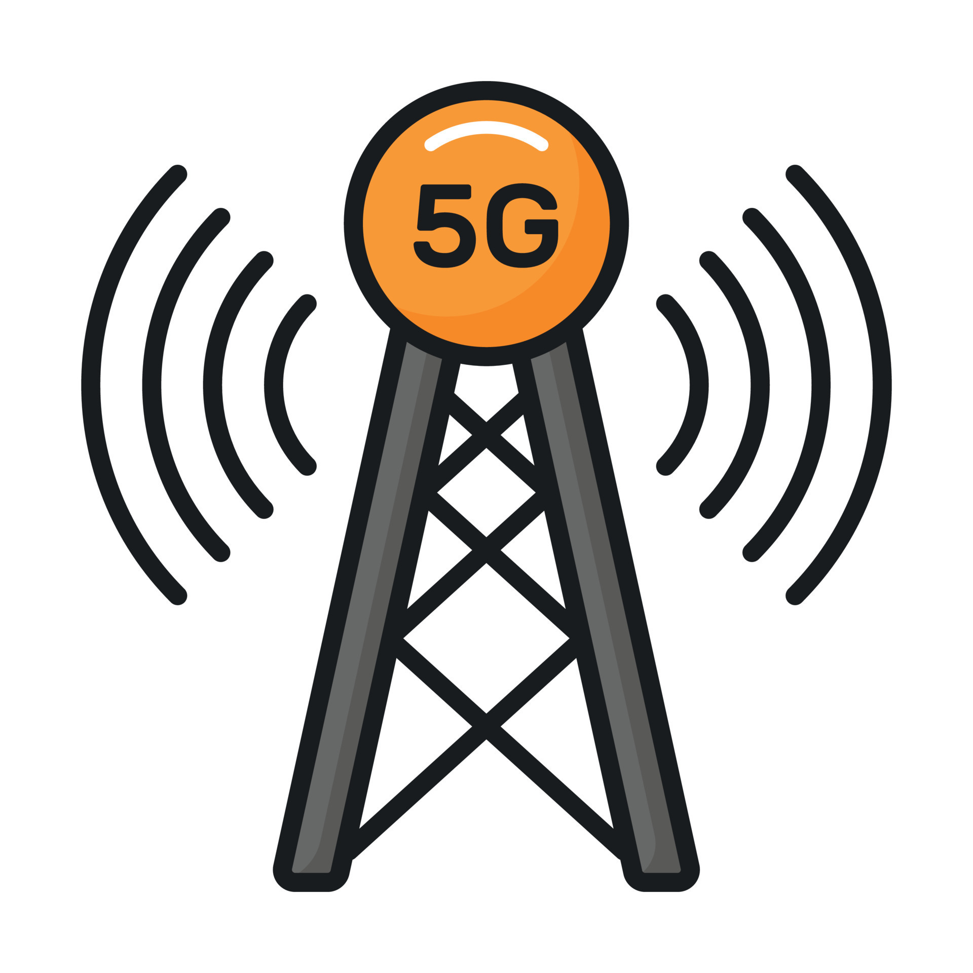5G signal tower vector design in modern style, easy to use icon 23878609 Vector Art at Vecteezy