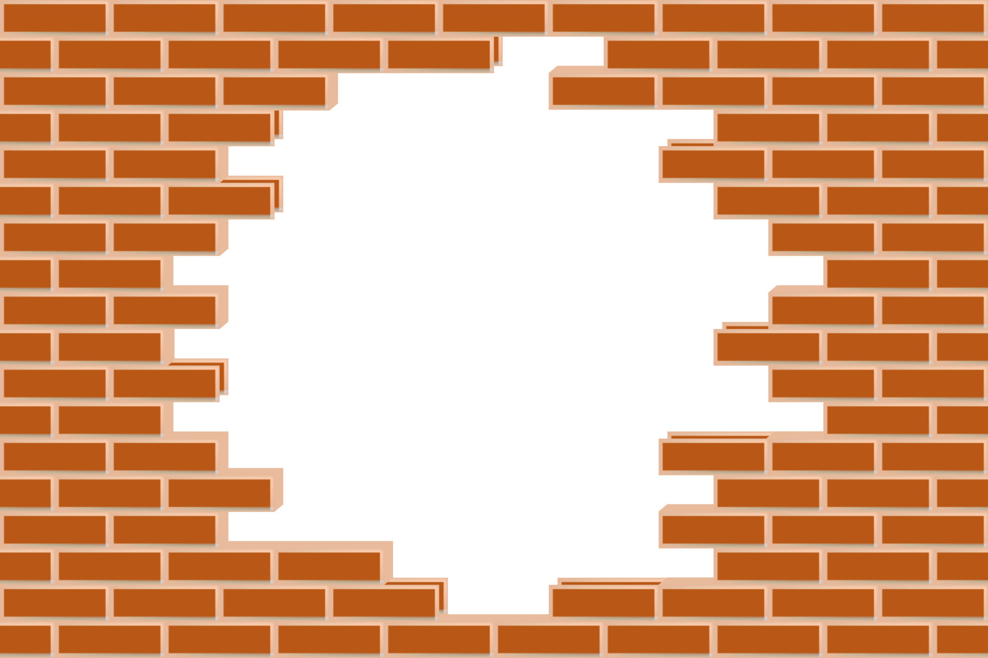 Broken Brick Wall Clipart