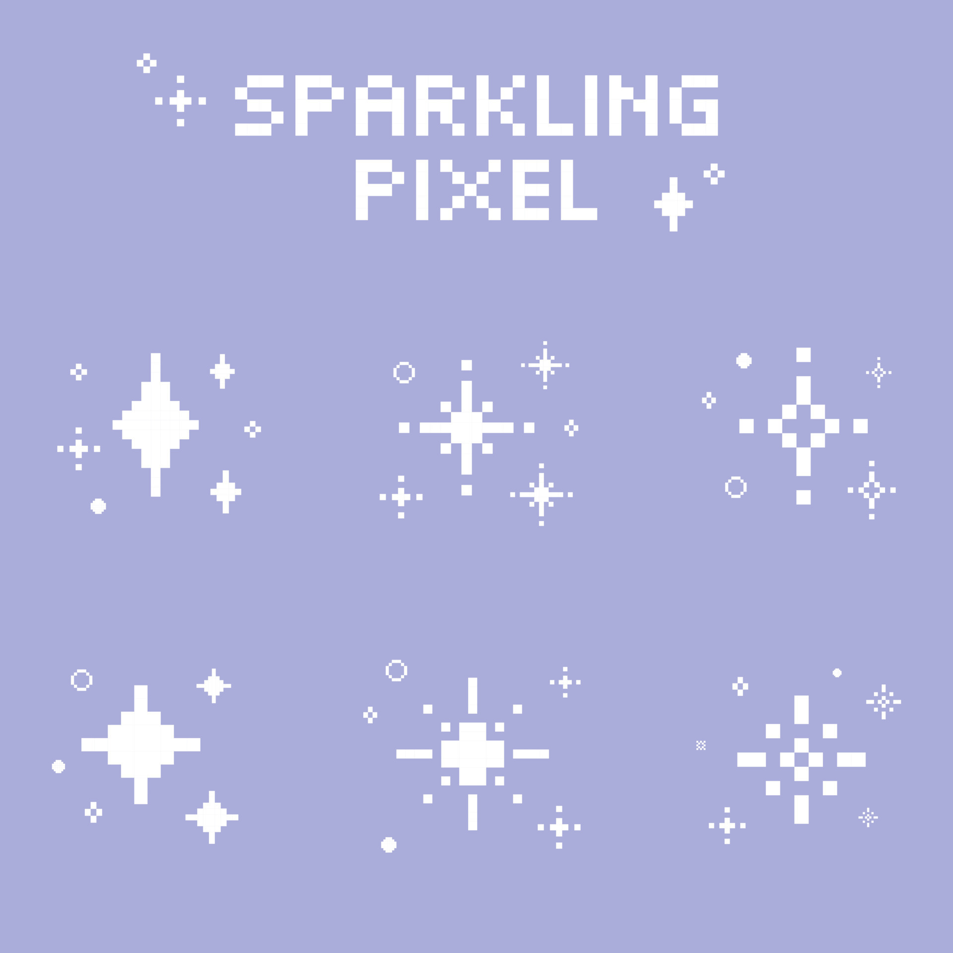 Sparkling Pixel Set Vector Glitter Stars Pixelated Art 23880888 Vector Art At Vecteezy