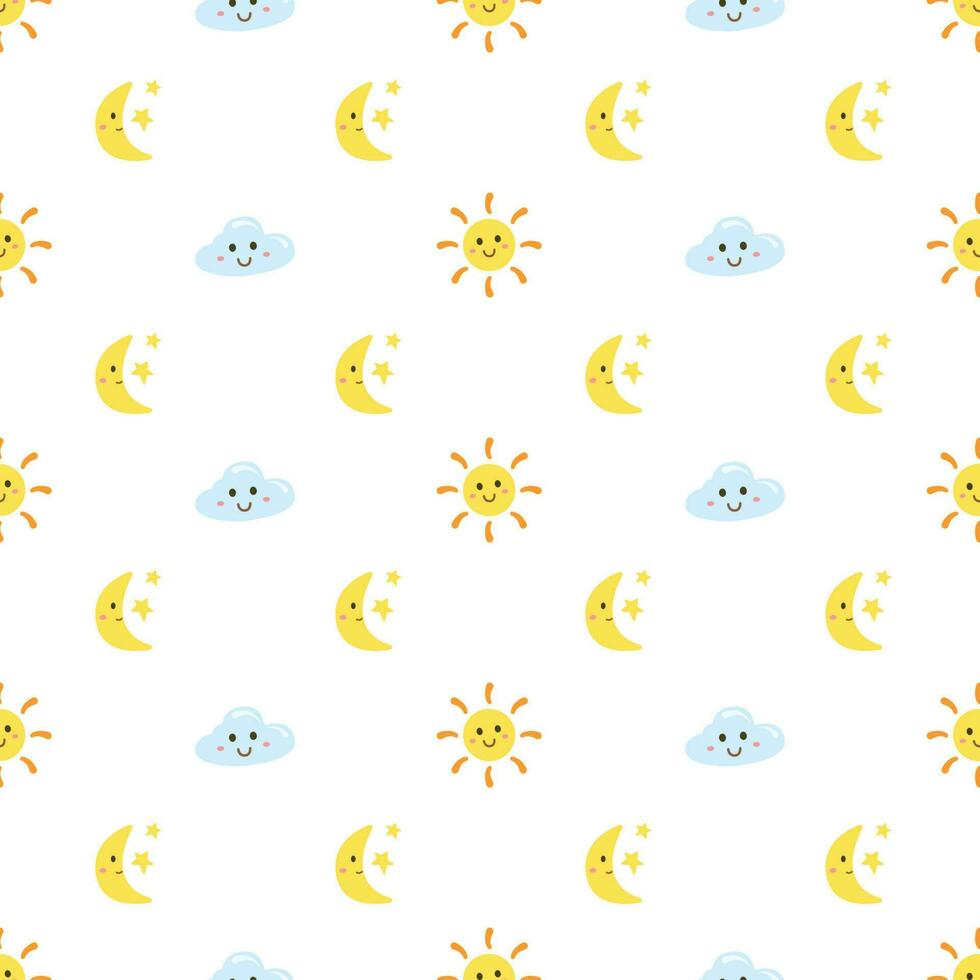 cute weather seamless pattern bg 23882699 Vector Art at Vecteezy