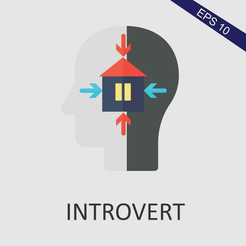 Introvert Flat Icon Vector Eps File 23883272 Vector Art at Vecteezy