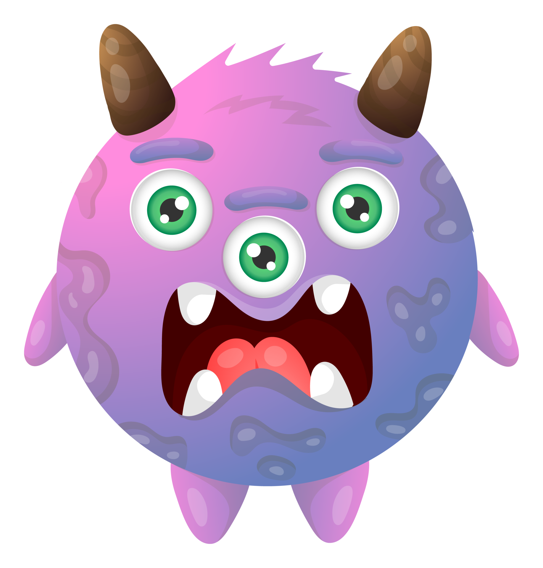 Cute Funny Monsters Stickers Ai Generative 23886550 Png