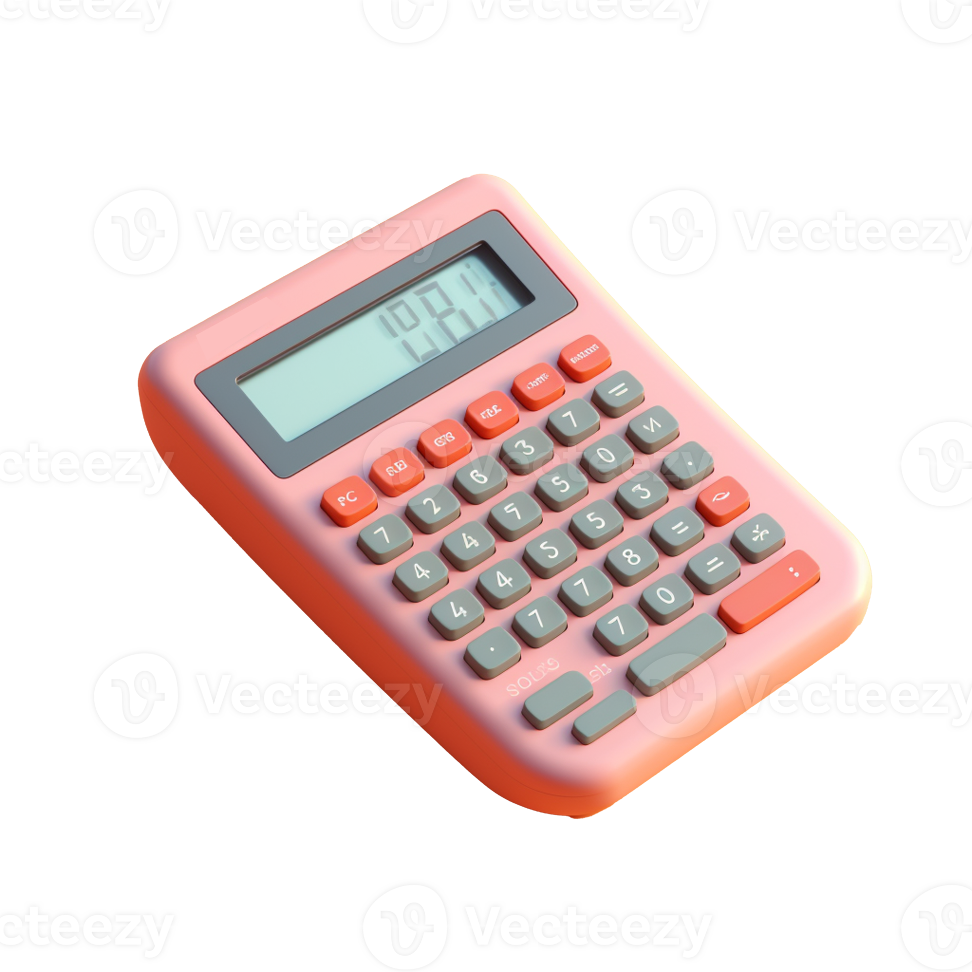 calculator in 3D style trending color palette with 23886860 PNG