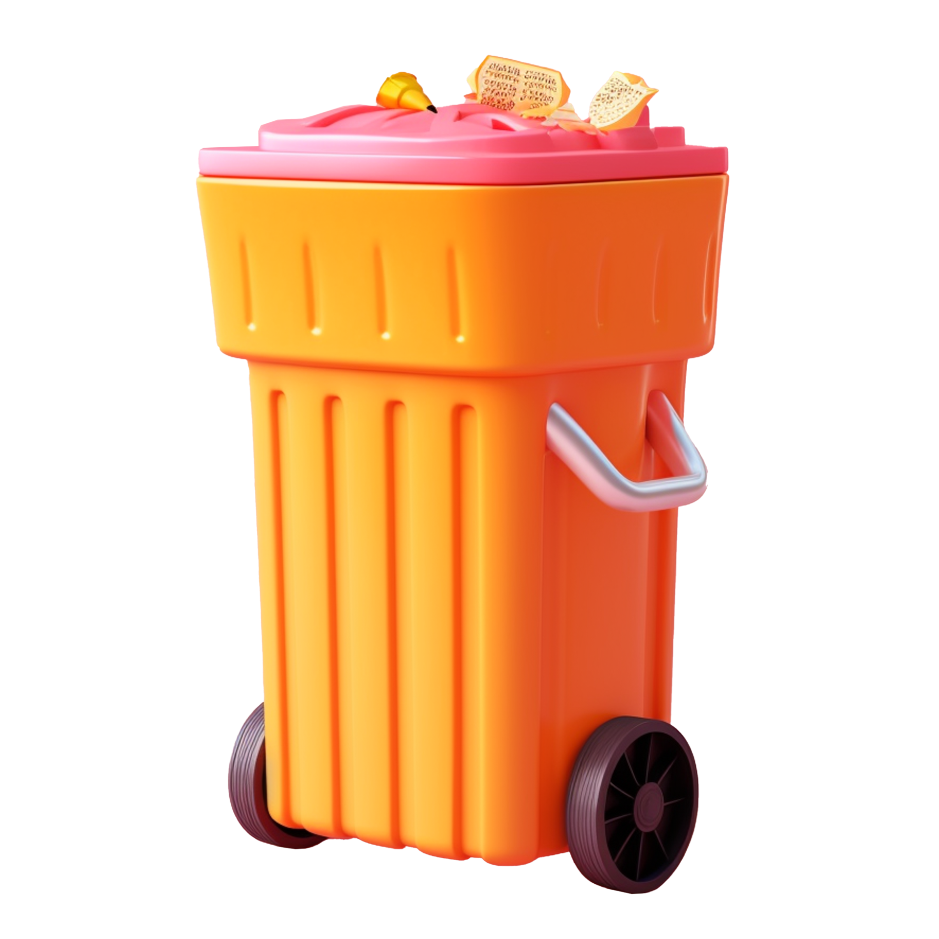 Rubbish Bin In 3D Style Trending Color Palette With 23886875 PNG rubbish-bin-in-3d-style-trending-color-palette-with-23886875-png