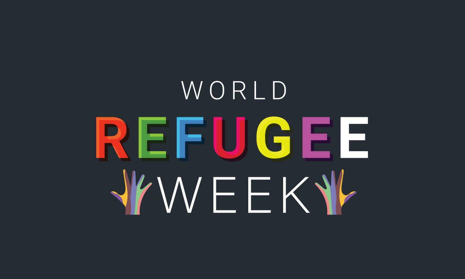 World Refugee Week Background Banner Card Poster Template Vector