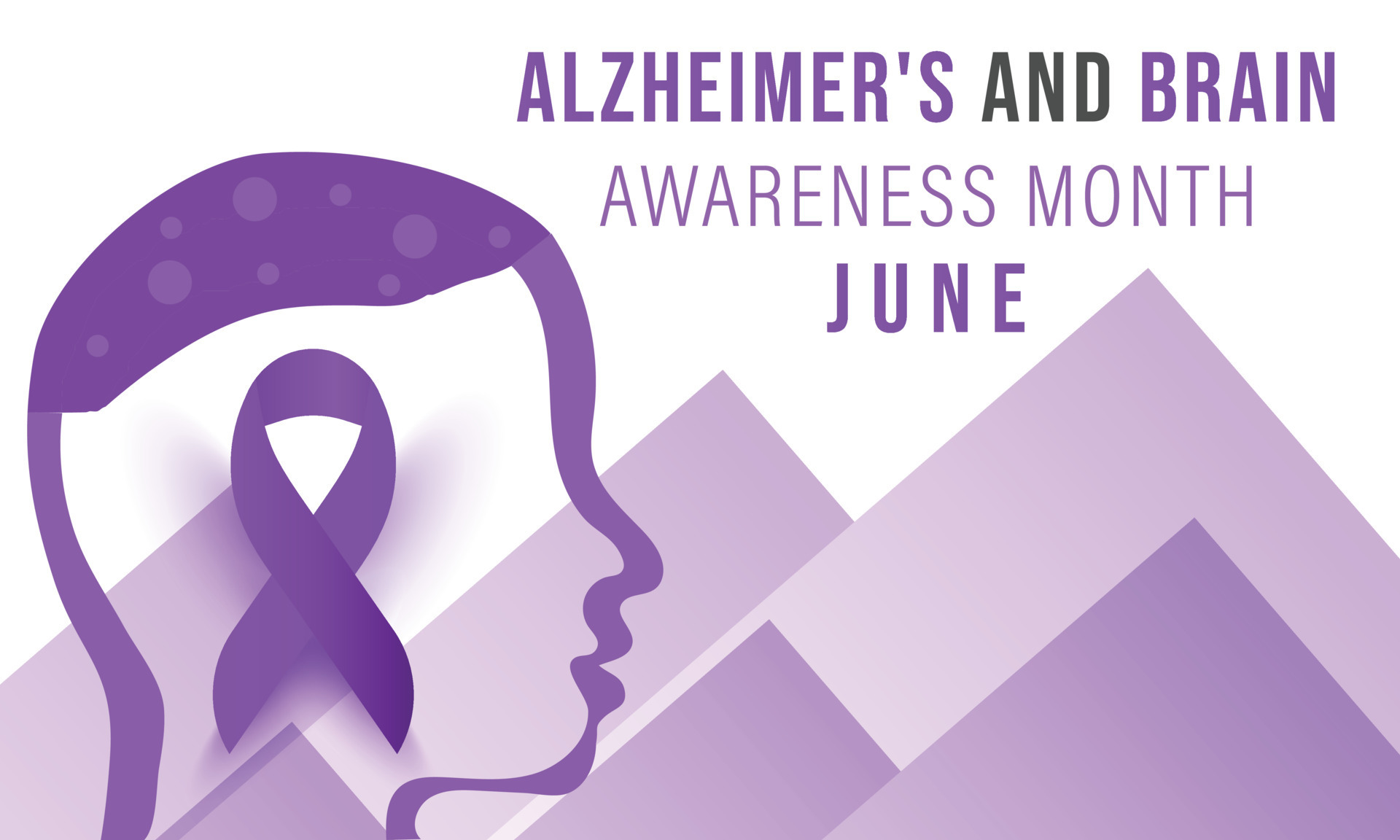 Alzheimers And Brain Awareness Month Background Banner Card Poster