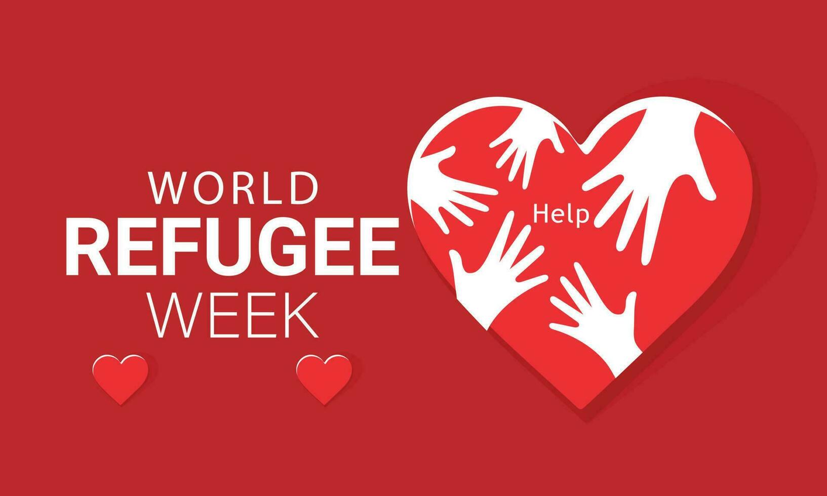 World Refugee Week Background Banner Card Poster Template Vector