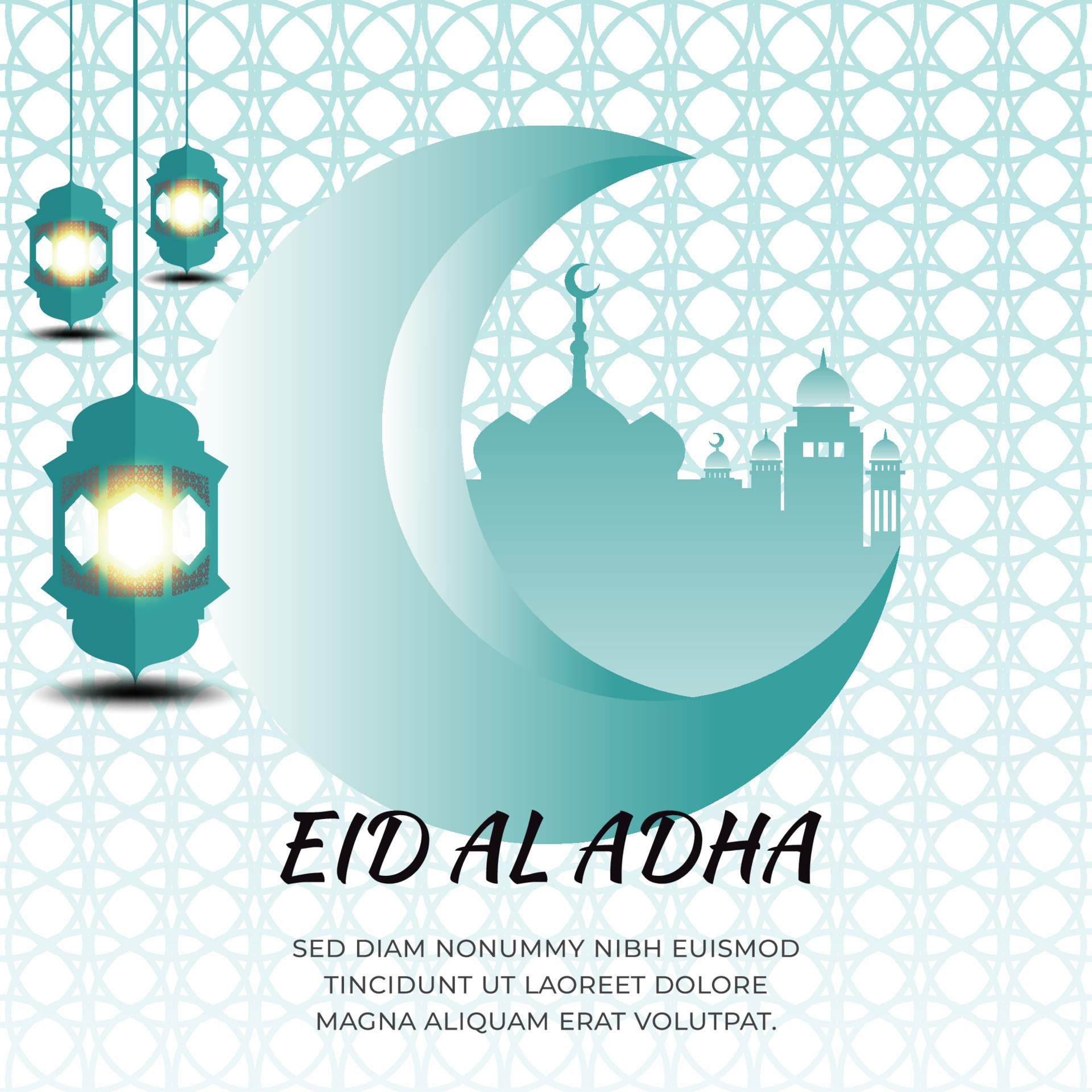 Eid Al Adha Mubarak . Creative ads for social media , banner, poster, greeting card. 23891073 ...