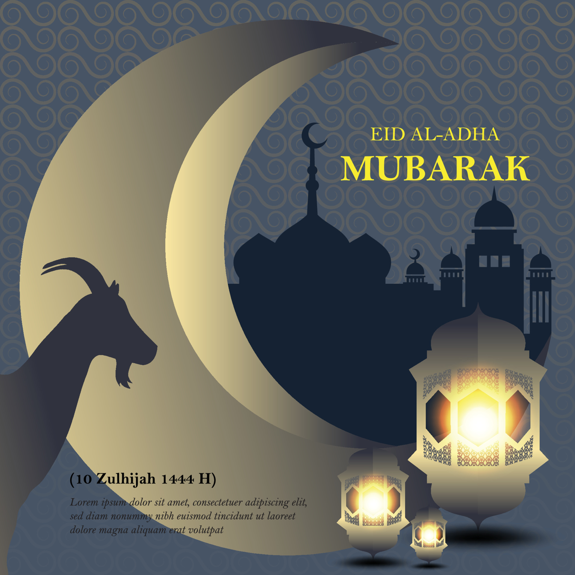 eid Alabama adha Mubarak . creativo anuncios para social medios de comunicación , bandera ...