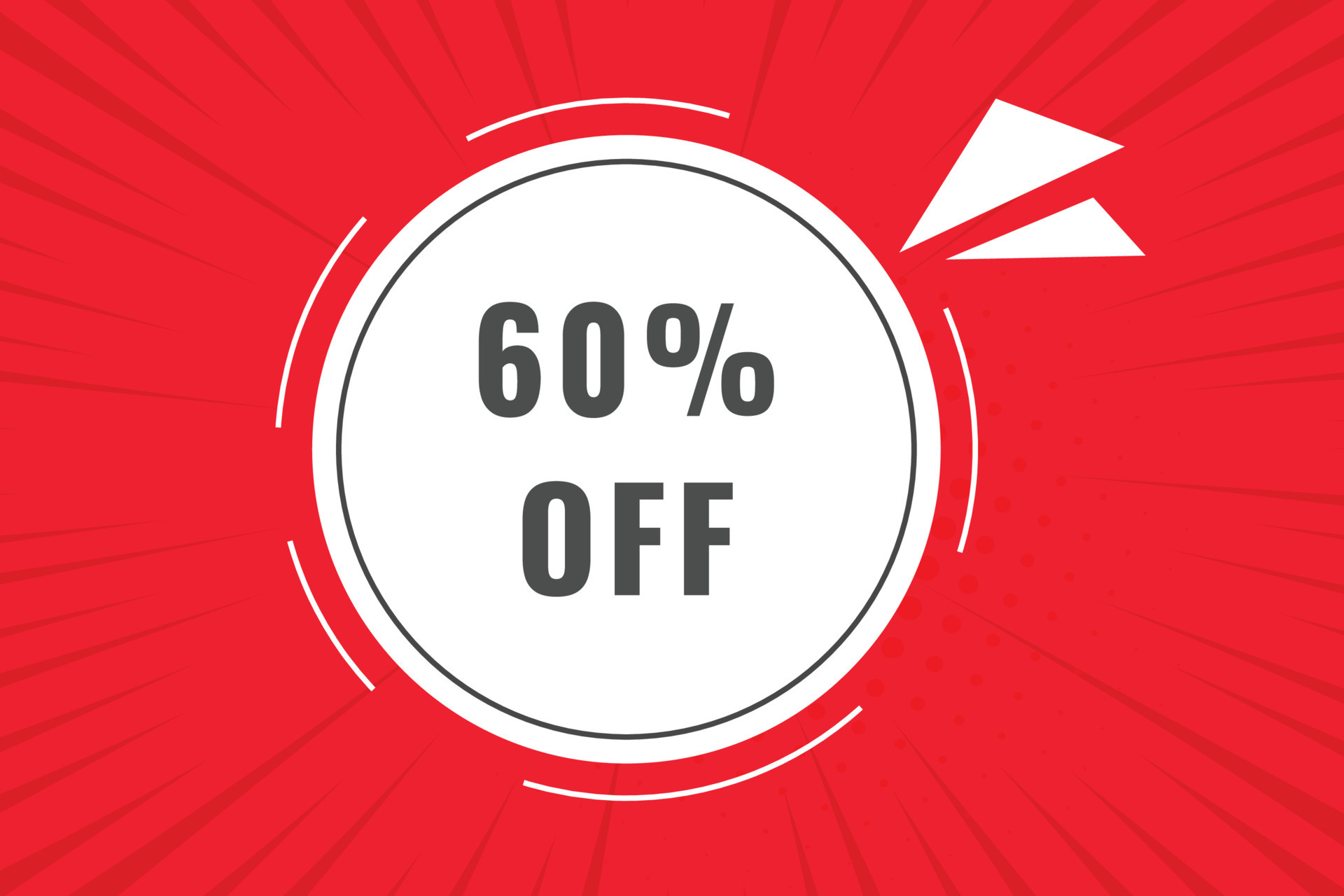 60 60 apagado descuento habla burbuja, bandera etiqueta 60 60 descuento 23891769 Vector en Vecteezy