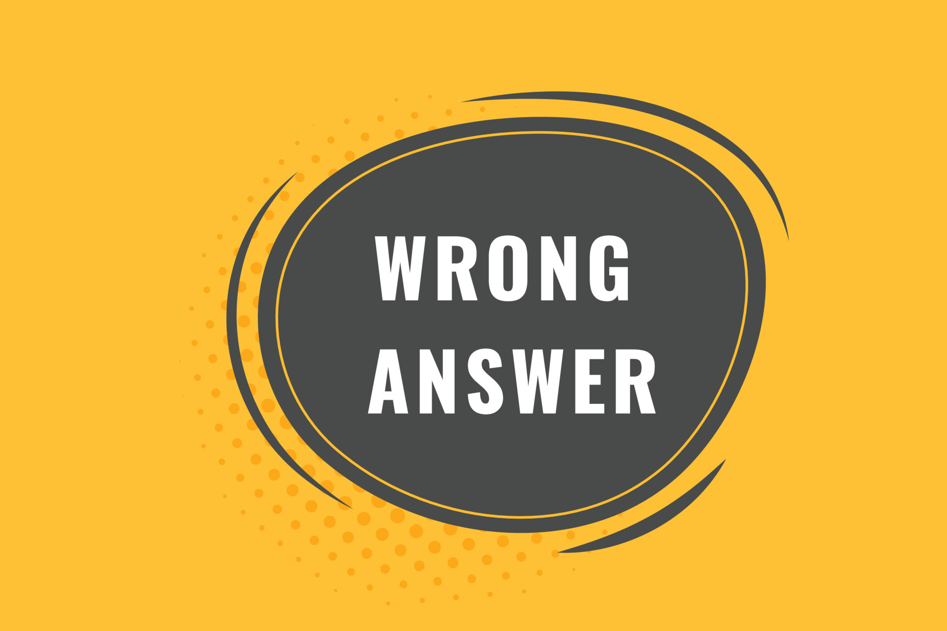 Wrong Answer Button. Speech Bubble, Banner Label Wrong Answer 23891862 Vector Art at Vecteezy