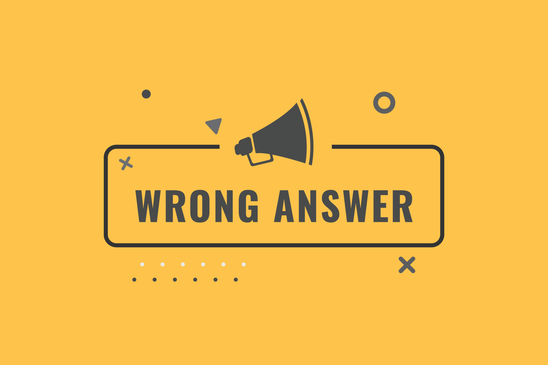 Wrong Answer Button. Speech Bubble, Banner Label Wrong Answer 23892180 ...