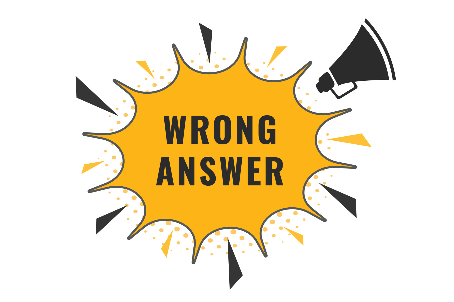 Wrong Answer Button. Speech Bubble, Banner Label Wrong Answer 23892228 ...
