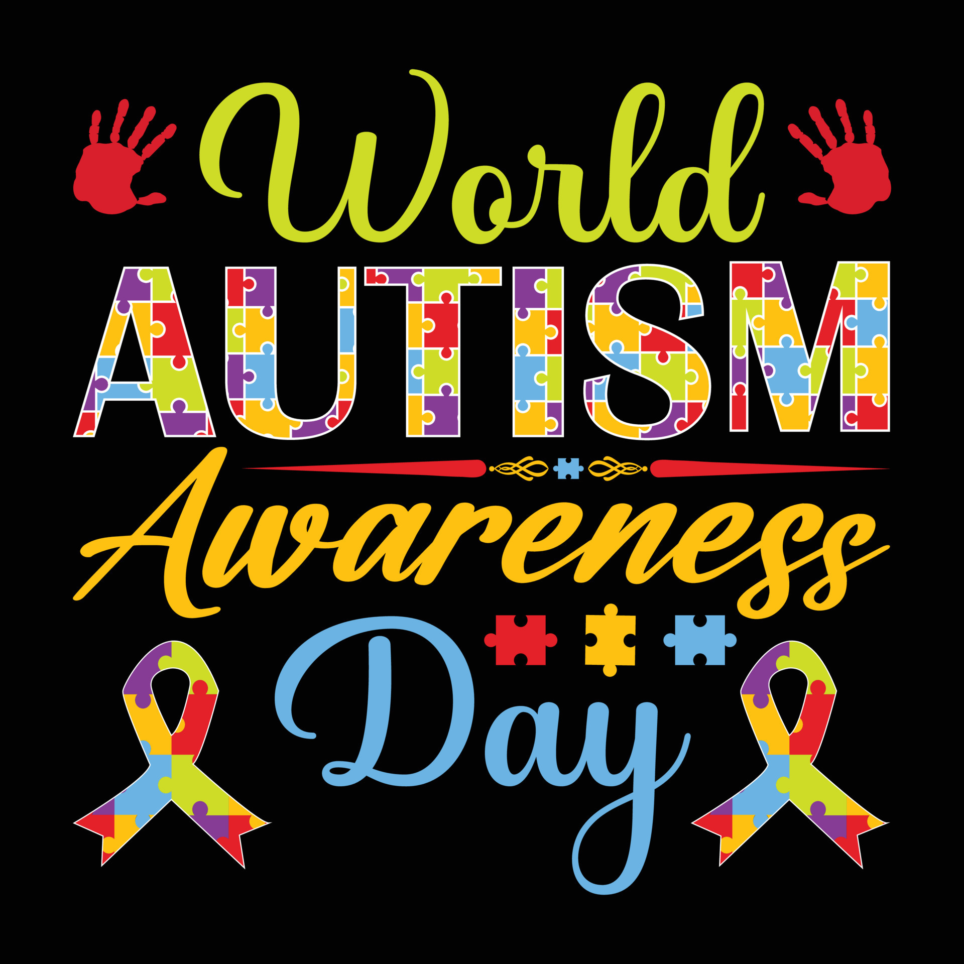 World Autism Awareness Day T Shirt Design 23892653 Vector Art At Vecteezy