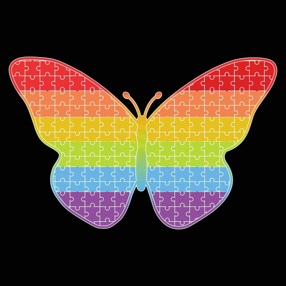 Autism Logo Butterfly Vector Illustration 23892683 Vector Art at Vecteezy