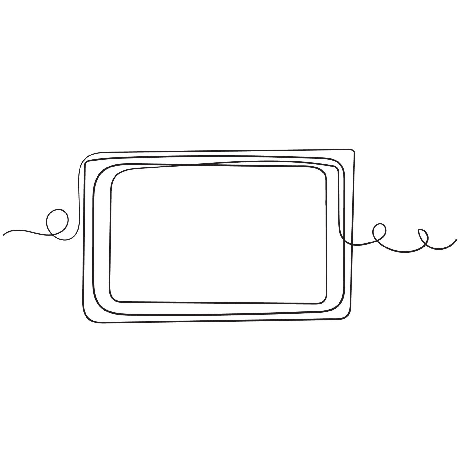 Continuous Line Drawing Rectangle Frame Illustration 23893553 Vector Art At Vecteezy