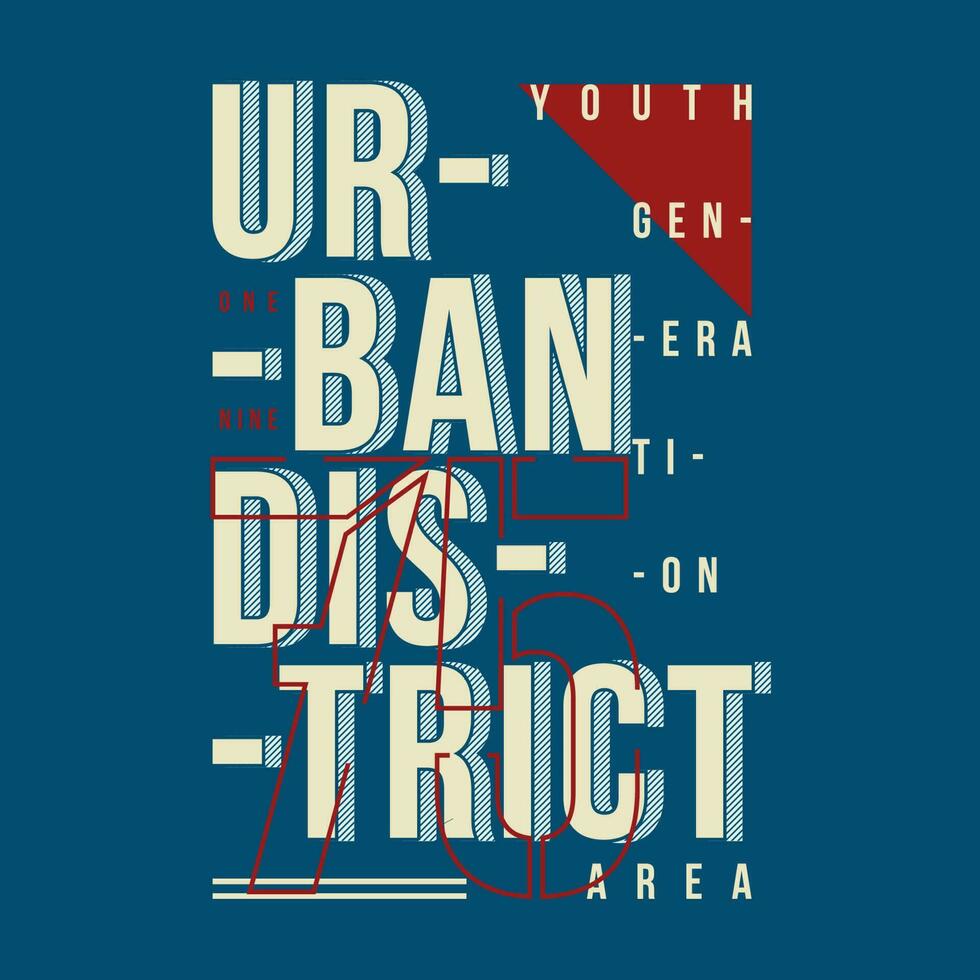 Urban District Graphic Design Typography Vector Illustration Modern
