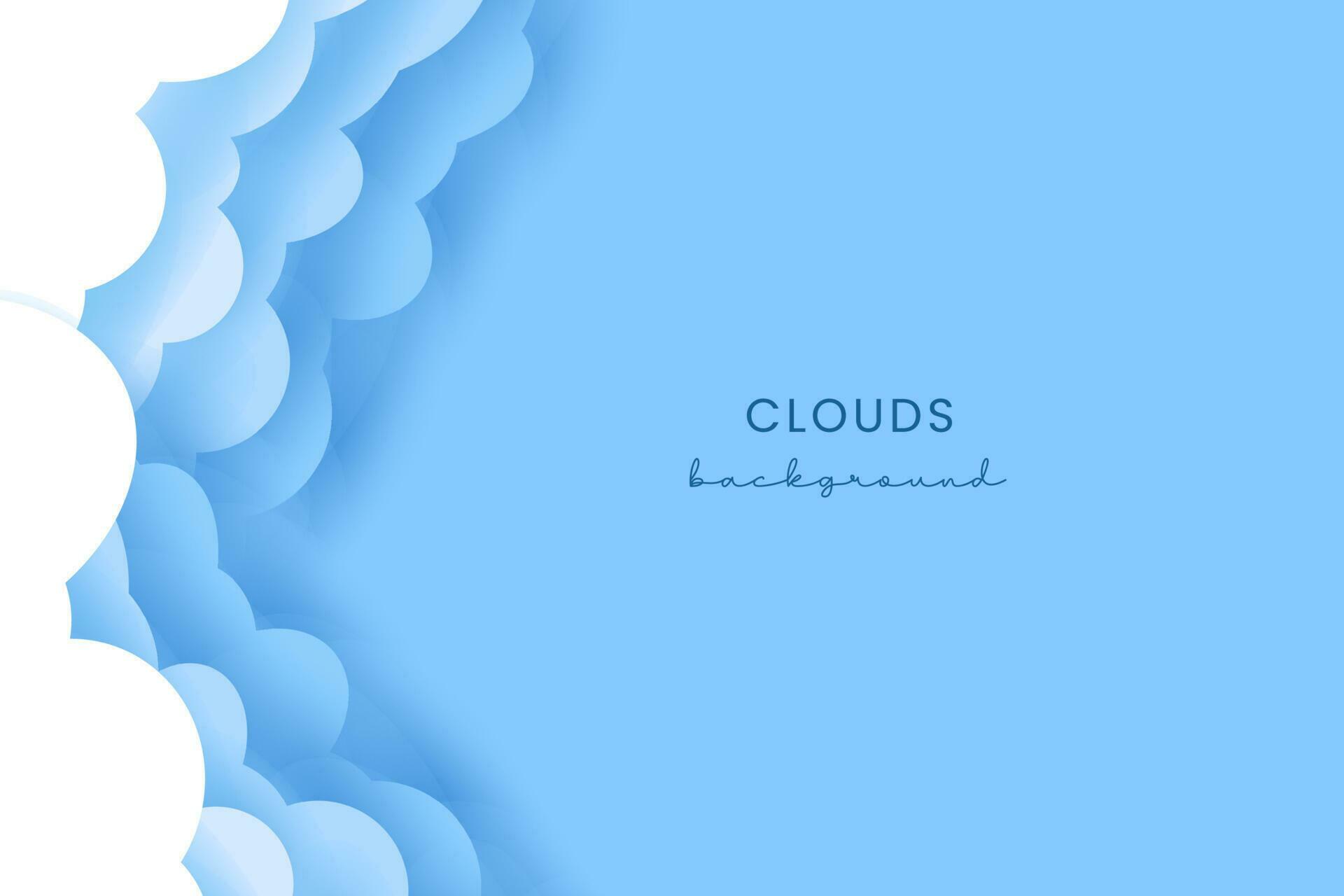 Paper cut clouds background. Border of clouds. Paper cut. Simple ...