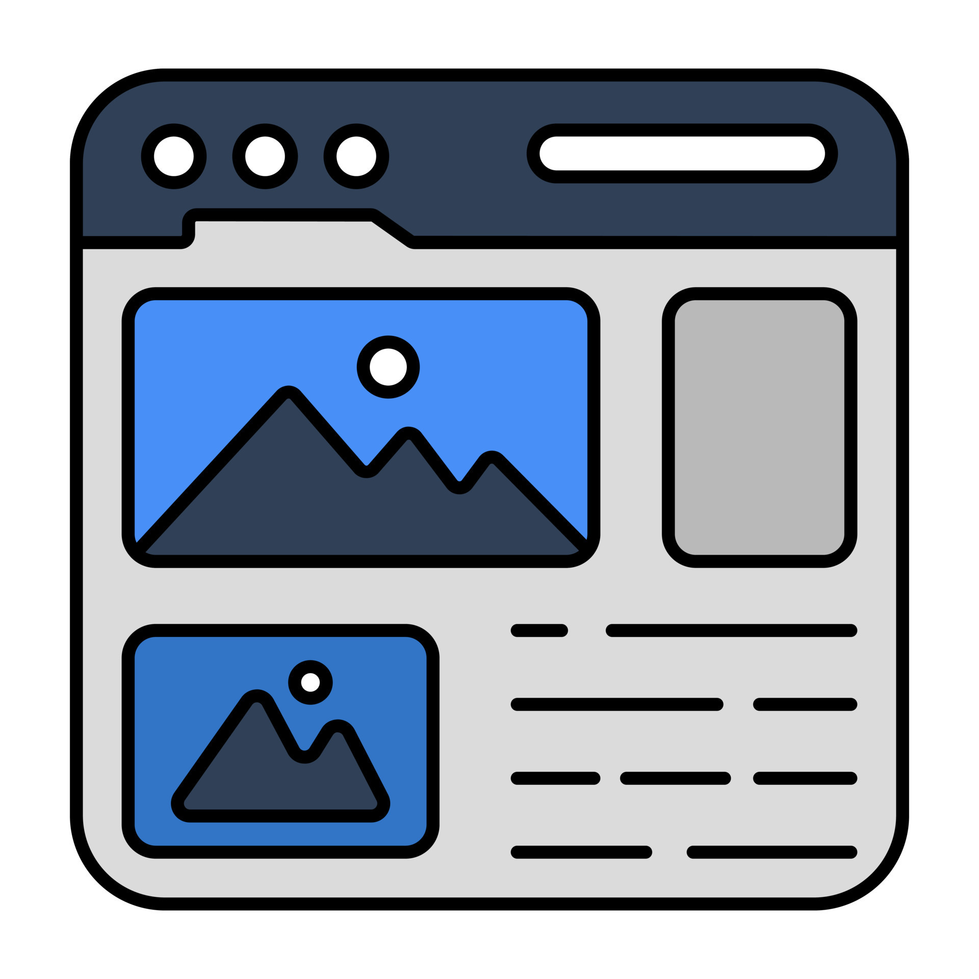 Unique design icon of web landscape 23895849 Vector Art at Vecteezy