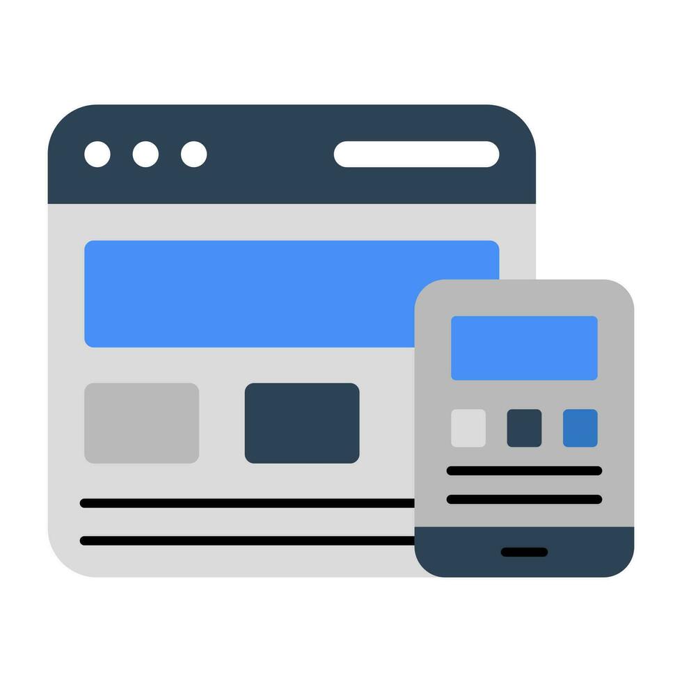 A flat design icon of responsive design 23896123 Vector Art at Vecteezy