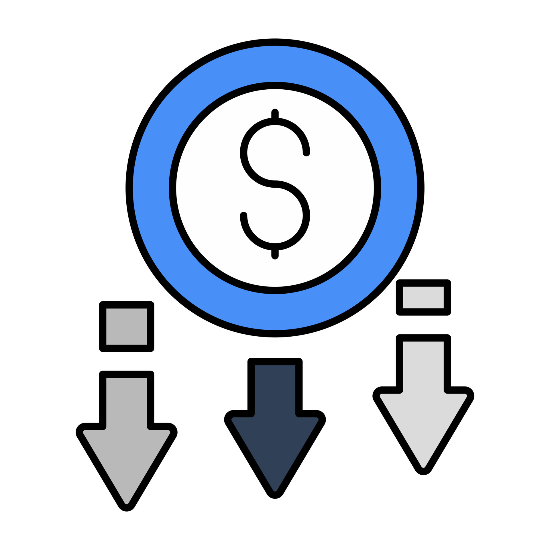 Modern design icon of dollar value decrease 23896496 Vector Art at Vecteezy