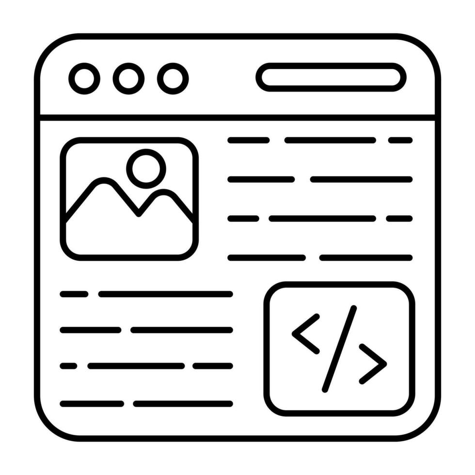 Unique design icon of web coding 23896849 Vector Art at Vecteezy