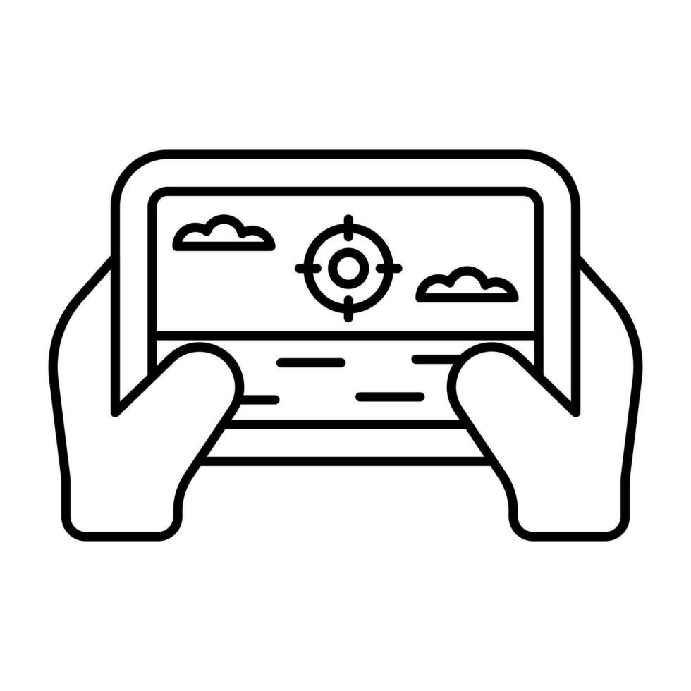 A linear design, icon of game console 23897331 Vector Art at Vecteezy