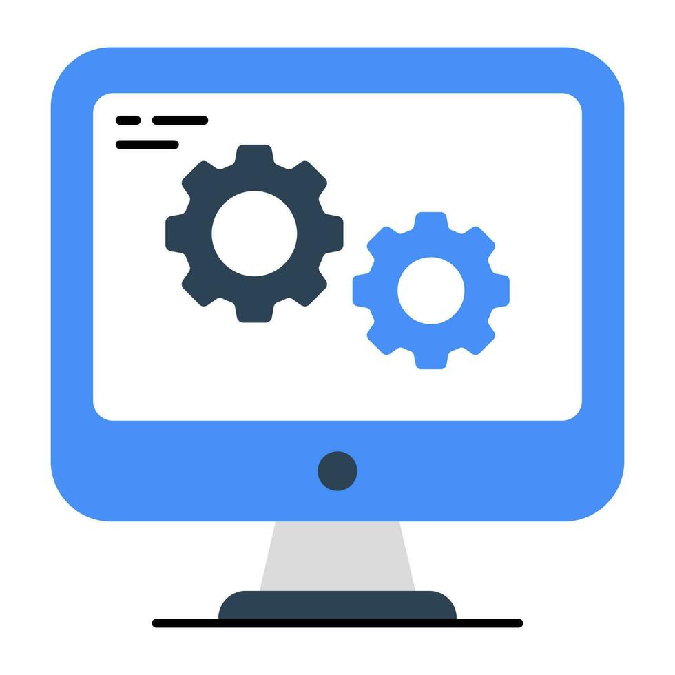 Conceptual flat design icon of system setting 23897475 Vector Art at ...