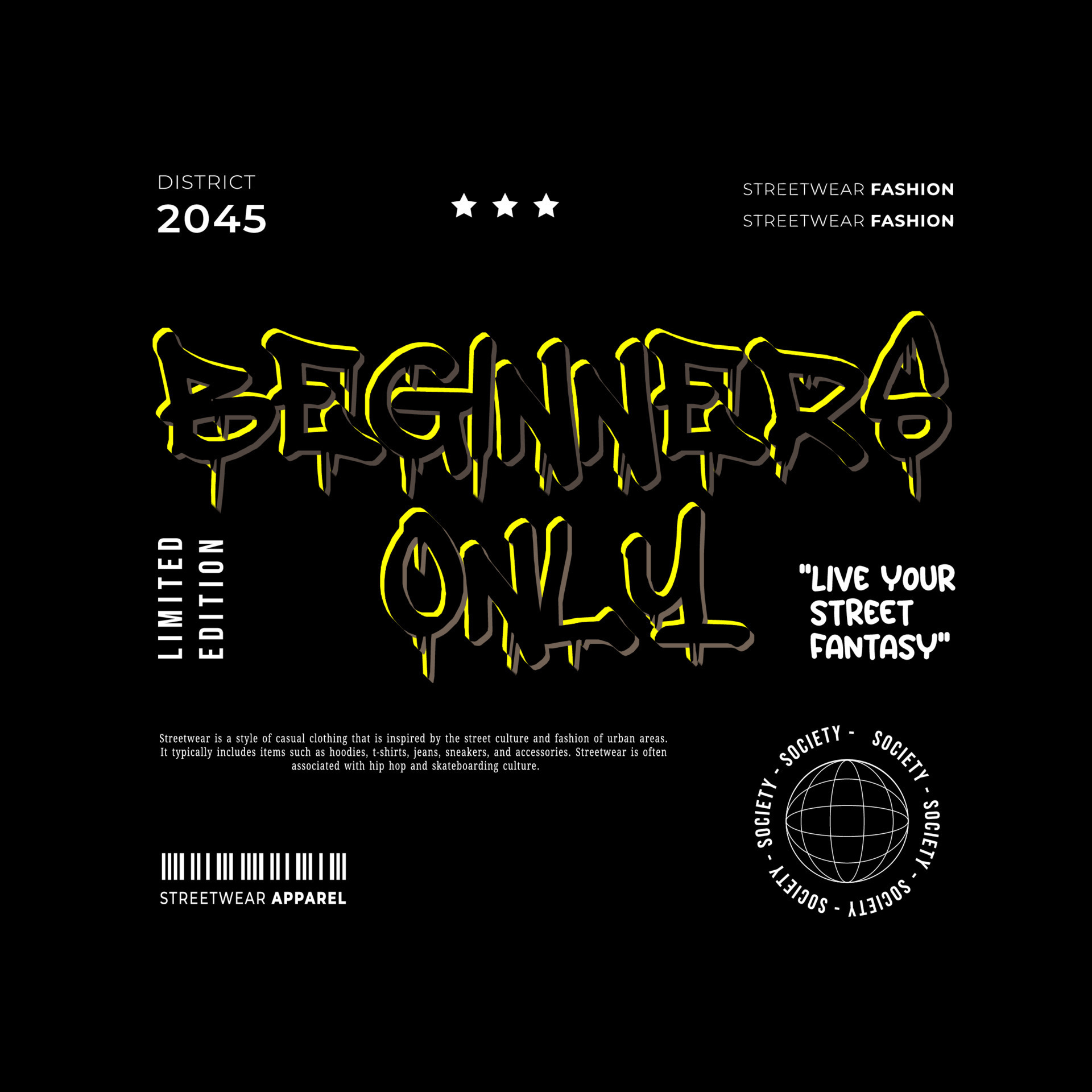Streetwear Urban Style Hip Hop Text Slogan Vector Pattern Design For Screen Printing T