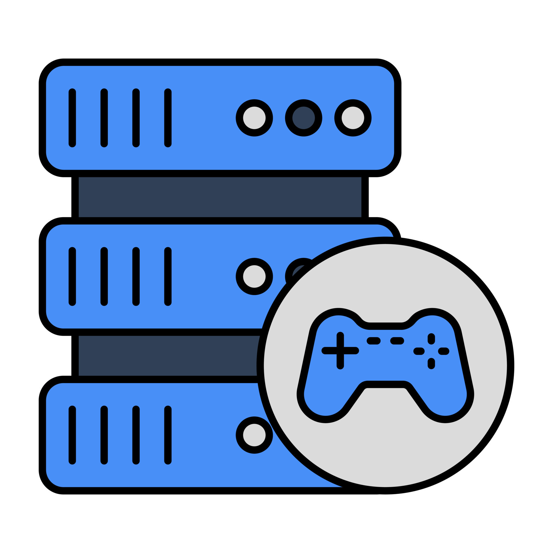 A Unique Design Icon Of Game Server 23898094 Vector Art At Vecteezy