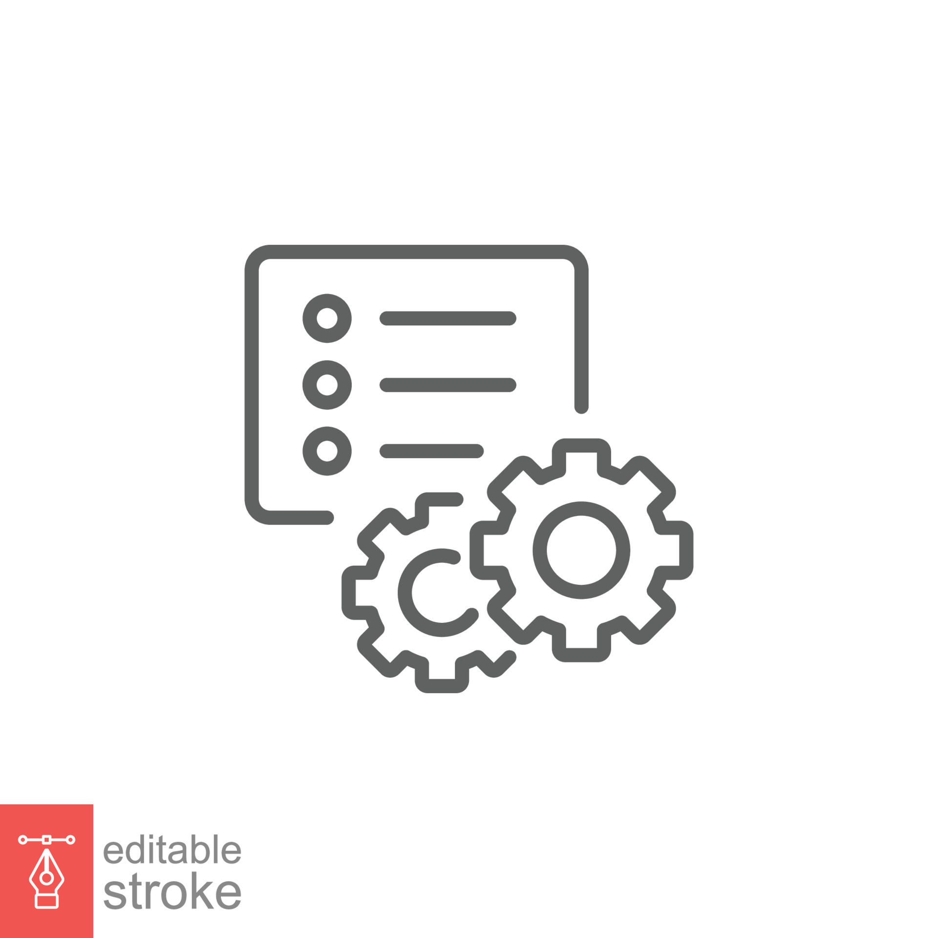 atributos icono. sencillo contorno estilo. atributo, documento ...