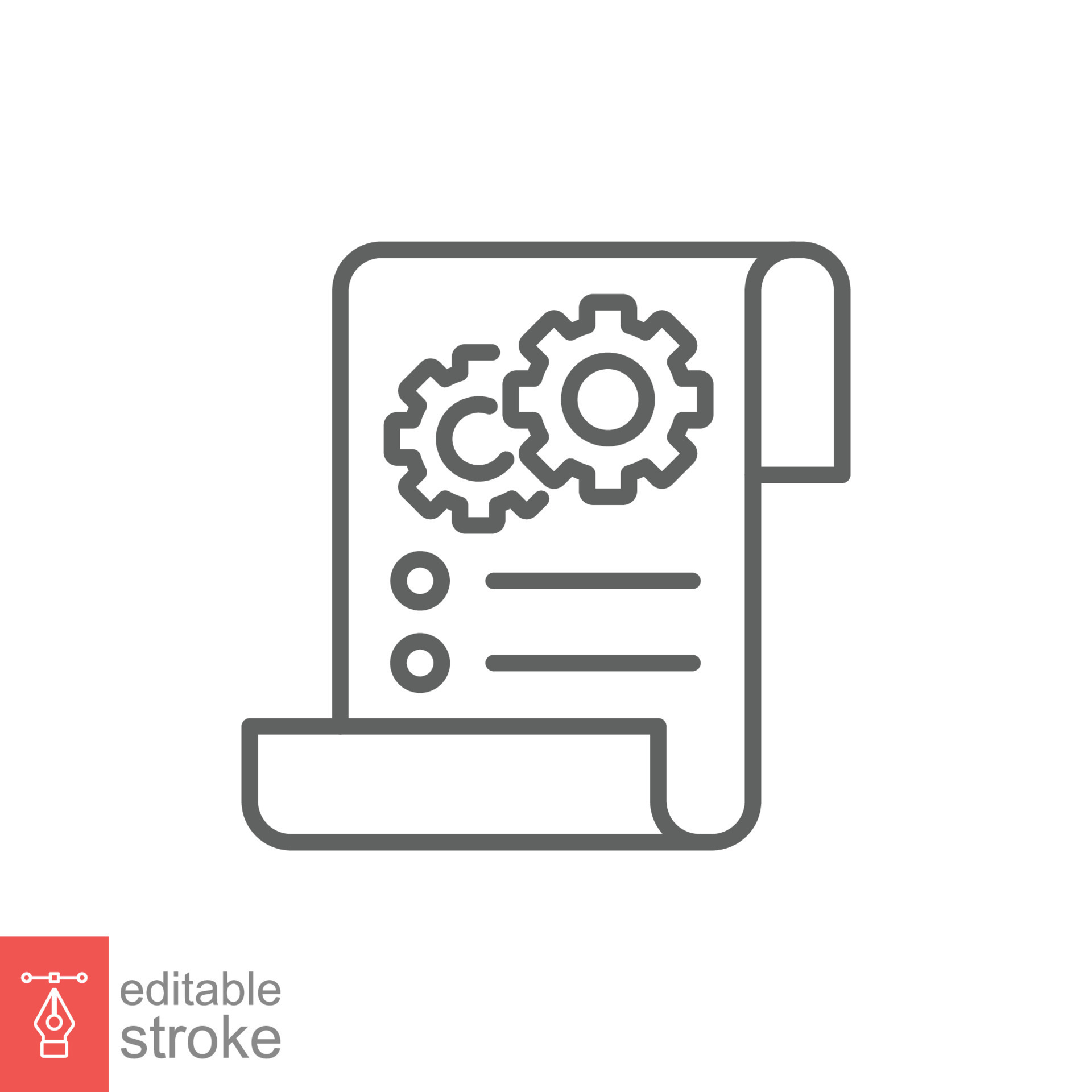 atributos icono. sencillo contorno estilo. atributo, documento ...