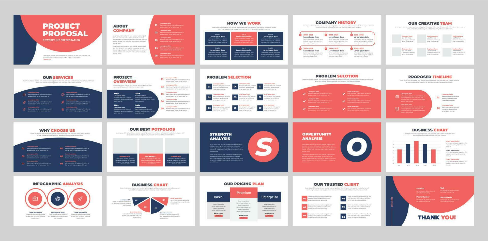 project proposal presentation slide design 23900129 Vector Art at Vecteezy