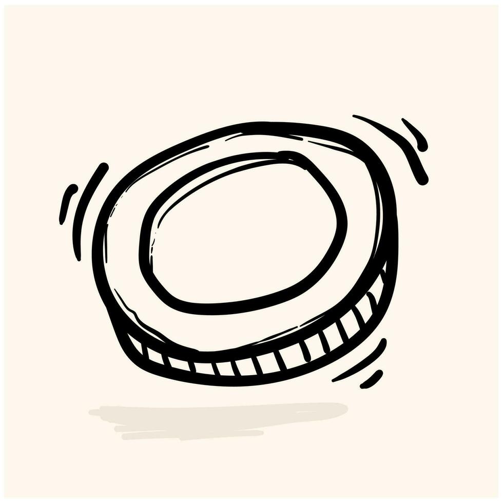 coin doodle icon vector hand drawing 23902624 Vector Art at Vecteezy